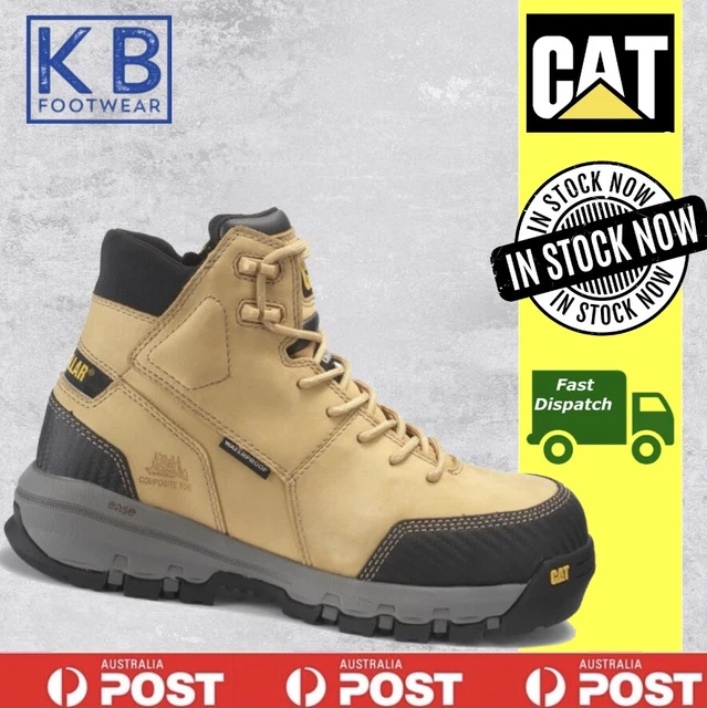 CATERPILLAR CAT DEVICE Wheat Zip Side Composite Toe Cap WATERPROOF ...