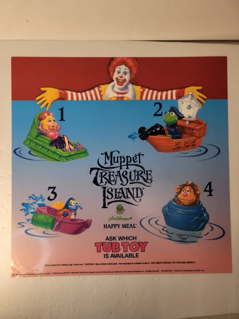 VTG. MCDONALDS HAPPY Meal Display Jim Henson's Muppet Treasure Island ...