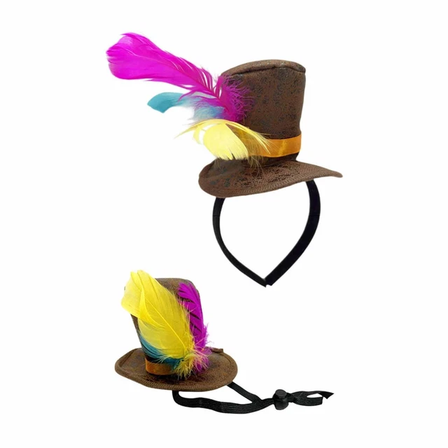 MINI TOP HAT Headwear,Fascinator Dress up Mini Party Hat Costume ...