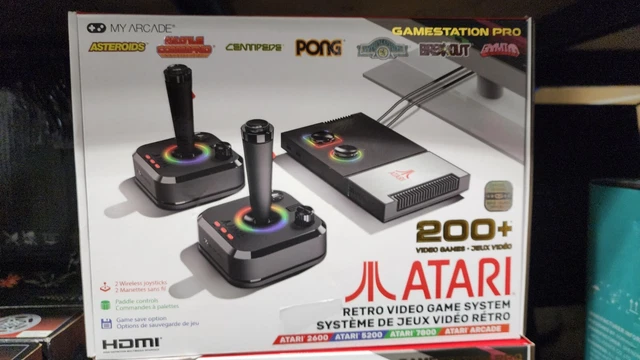 ATARI GAMESTATION PRO My Arcade 200+ Games Console Retro 2 Joystick S ...