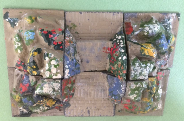 VINTAGE BRITAINS PRE-WAR garden items : 4 x rockery section and 2 x ...