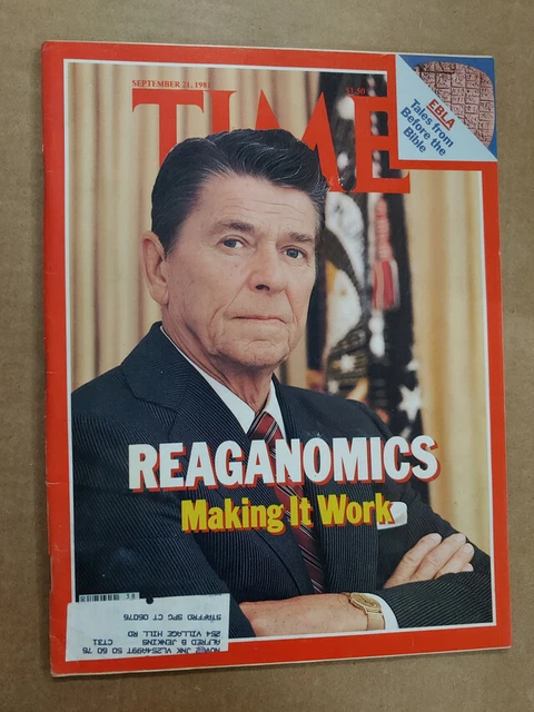 TIME MAGAZINE SEPT 21, 1981 Ronald Reagan Reaganomics Sesame M167 £11. ...