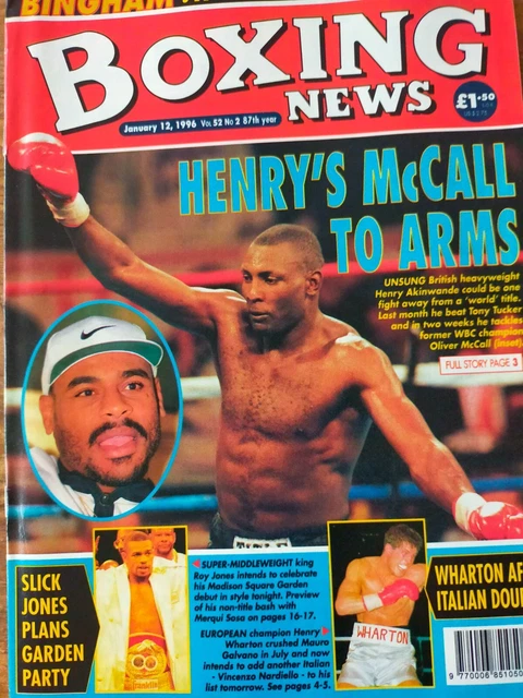 HENRY AKINWANDE ROY JONES HENRY WHARTON Boxing News JAN 12 1996 EUR 3 ...