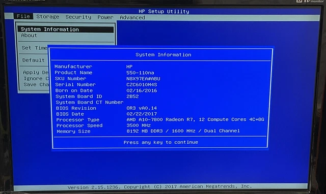 HP PAVILION 550-103NA PC Motherboard Main Board MS-7906 & AMD A10 7800 ...
