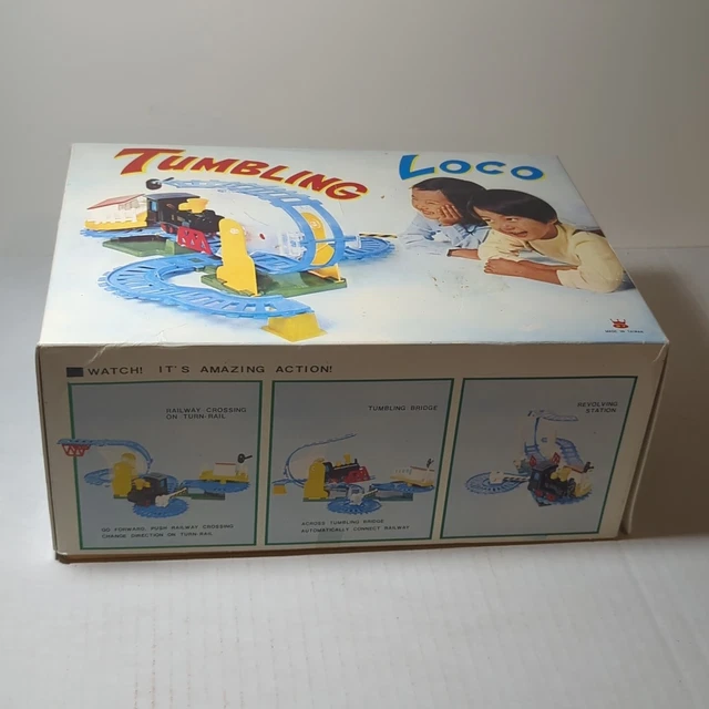 VINTAGE 1977 SPENCER Gifts TUMBLING LOCO Train Set! 1970s Railroad Toy ...