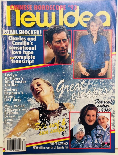 NEW IDEA MAGAZINE Australian 1993 January Audrey Hepburn Charles ...