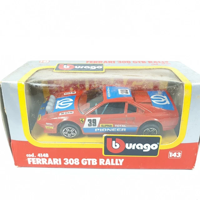 1/43 AUTO COCHE CAR Ferrari 308 Gtb Rally #39Rojo Burago Cod.4148 EUR 5 ...