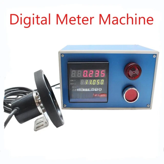 MACHINE METER ELECTRONIC Encoder Wheel Roll To Measure Length Meter ...