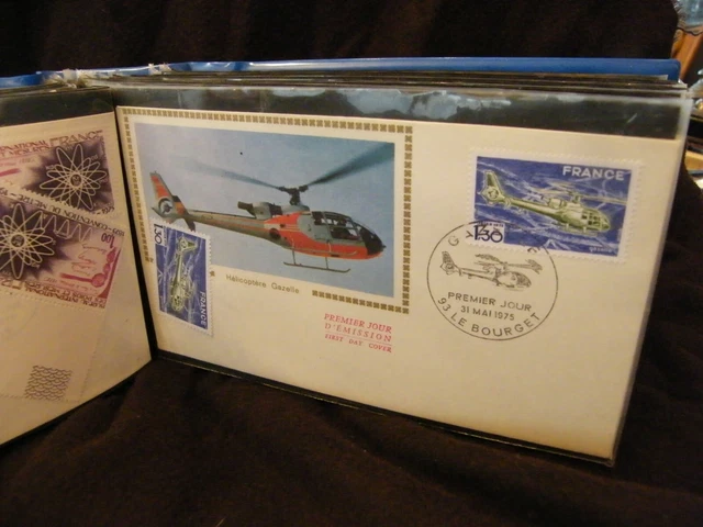 & ENVELOPE 1ER Day Helicopter Gazelle 1975+1 Stamp Not Obliterated ...