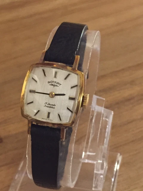 LADIES VINTAGE ROTARY Watch 17 Jewels Incabloc Swiss Made glav 10m Gold Plated EUR 31,45 ...