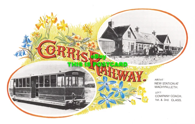 R569695 CORRIS RAILWAY. New Station at Machynlleth. Company Coach 1st ...
