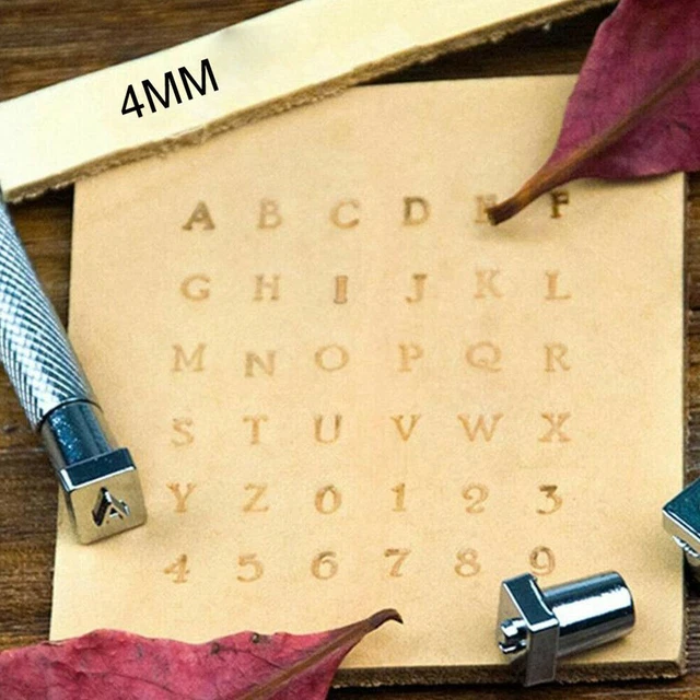 36 PIÈCES BOÎTE à outils d'estampillage lettre en cuir métal alphabet pour l EUR 20,94 - PicClick FR