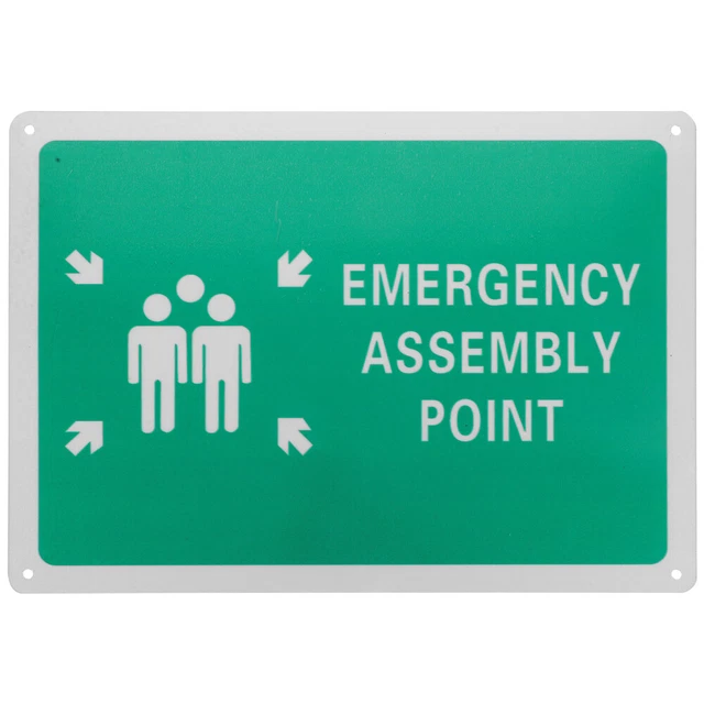 FIRE FIGHTING ASSEMBLY Point Sign Emergency Assembly Sign Safety Point ...