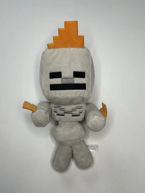 MINECRAFT MOJANG JINX Plush Soft Toy Skeleton On Fire Grey £7.69 ...