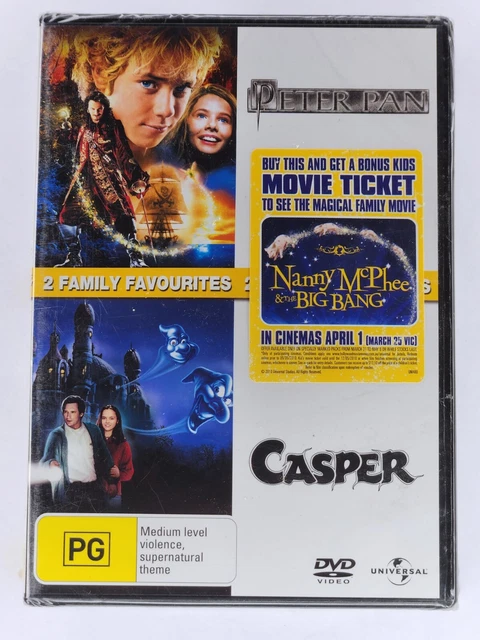 FAMILY FAVOURITES- PETER Pan & Casper DVDs - Region 4 - New And Sealed ...