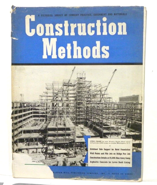 CONSTRUCTION METHODS MAGAZINE May 1942 WWll - Statler Hotel Washington ...