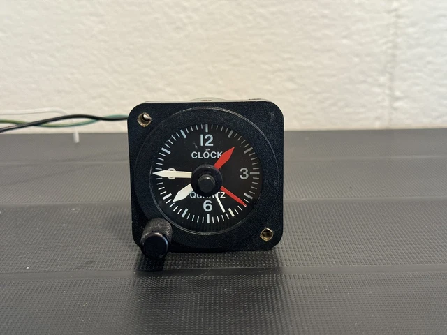 AVIATION AIRPLANE 12VDC Clock WORKING AS REMOVED £19.18 - PicClick UK