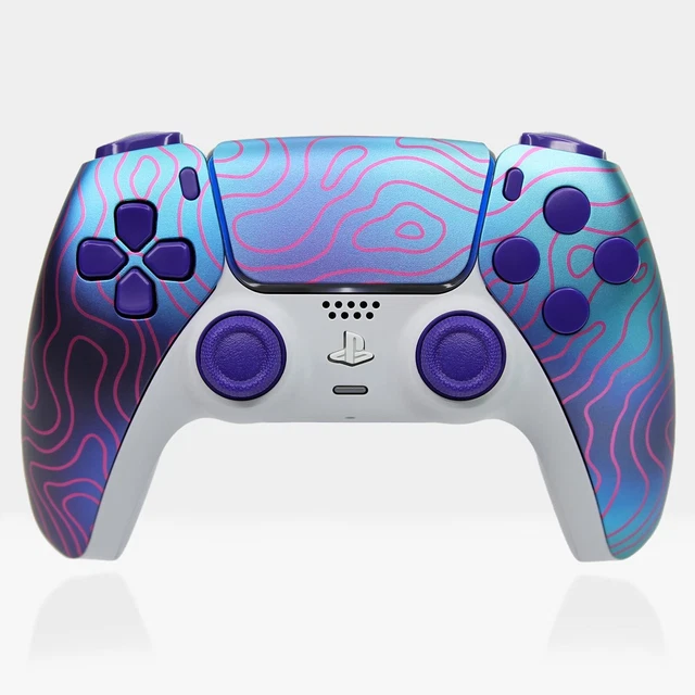 DAMASCUS CAMO LITE Killscreen x Sony DualSense PS5 Controller Lila Blau ...