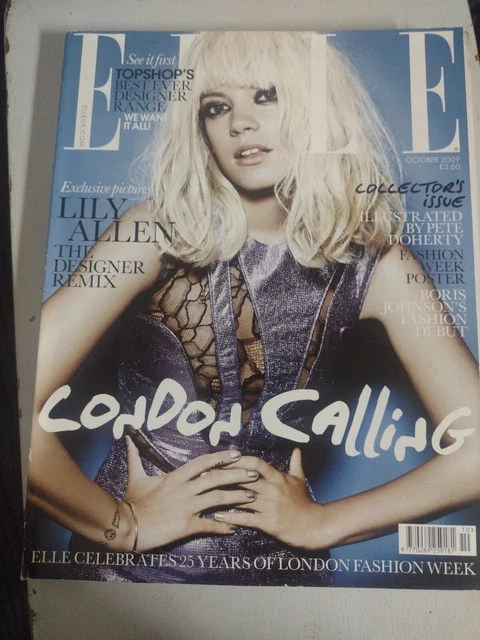 ELLE MAGAZINE - October 2009 - Collectors Issue - Lily Allen - London ...