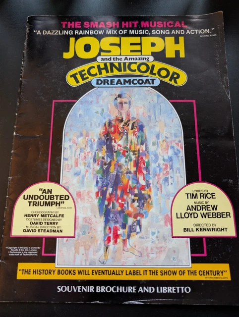 1970S JOSEPH TECHNICOLOR Dreamcoat Programme Libretto West End Vintage ...