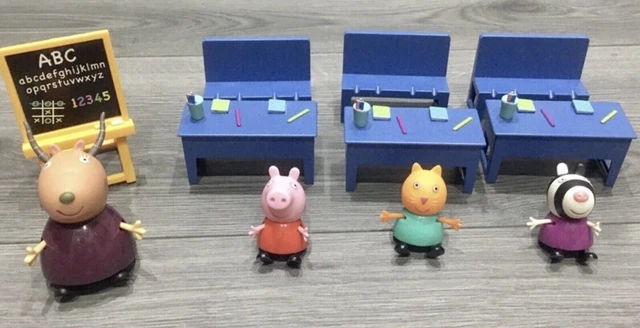 PEPPA PIG SCHOOL Class Room Set With 3 Figures & Madam Gazelle £8.90 ...