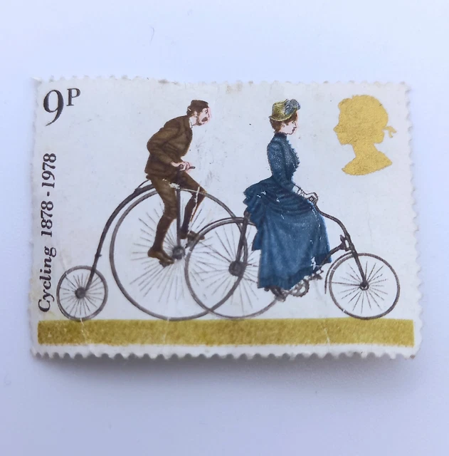 GB 1978 9P Cycling Stamp Penny Farthing Safety Bicycle 1878-1978 Great ...