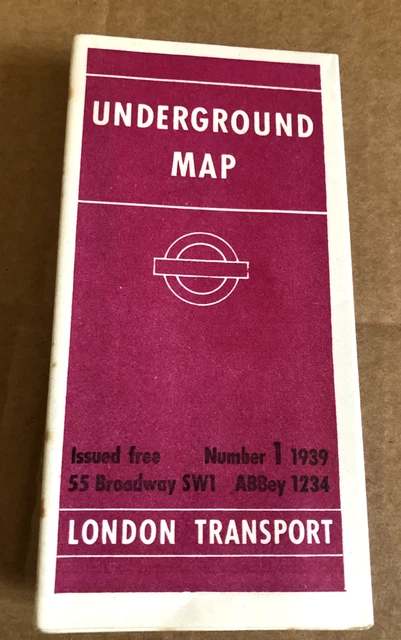 ORIGINAL POCKET GEOGRAPHICAL Map London Transport Underground Map ...