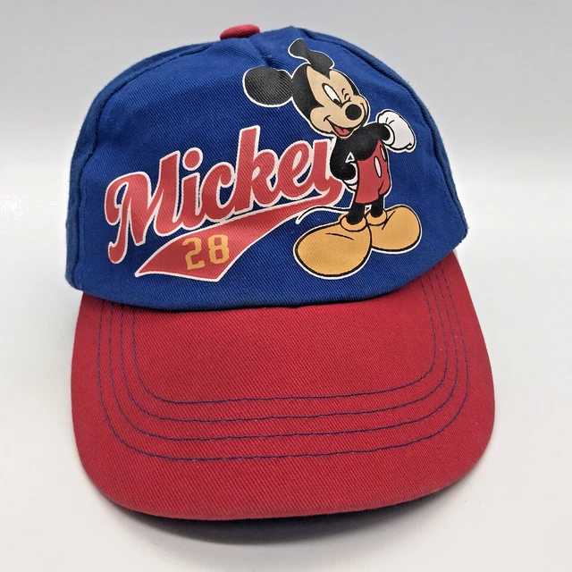 DISNEY MICKEY MOUSE Clubhouse Baseball Cap Toddlers OSFM Blue & Red MVP ...