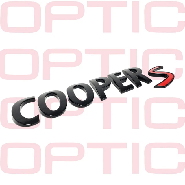 MINI COOPER S Gloss Black Badge Lettering Boot R53 R55 R56 R60 F55 F56 ...