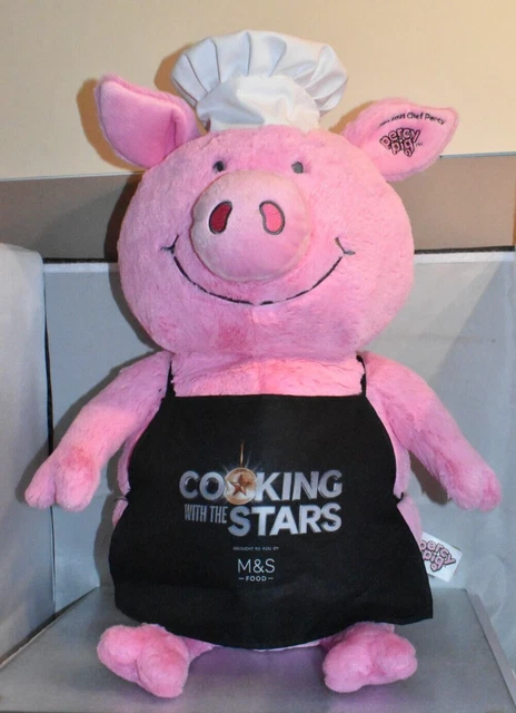 M&S PERCY PIG Limited Edition 2021 Chef Percy Large Soft Plush Toy £9. ...