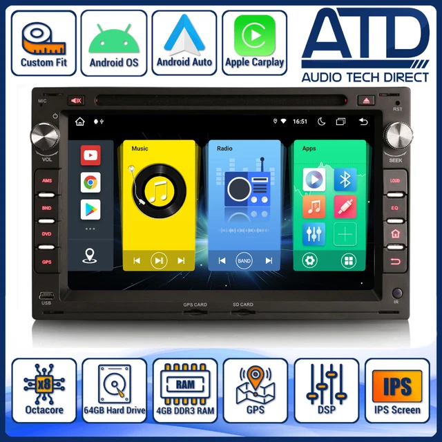 ANDROID AUTO RADIO For VW Transporter T5 T4 CarPlay SatNav GPS IPS DAB ...