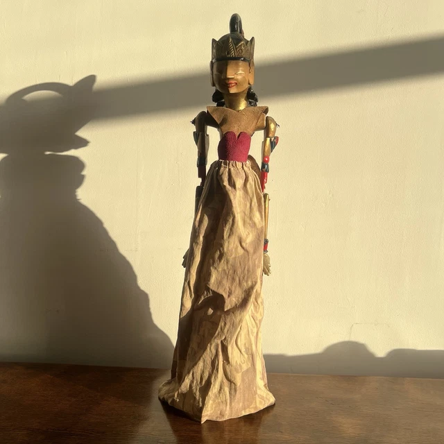 ANTIQUE INDONESIAN BRAJAMUSTI Wayang Golek Wooden Stick Puppet 1920 ...