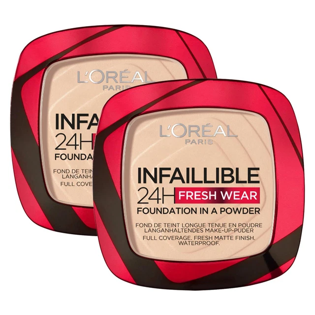 L'OREAL PARIS INFALLIBLE 24H Fresh Wear Foundation in a Powder, 20 ...