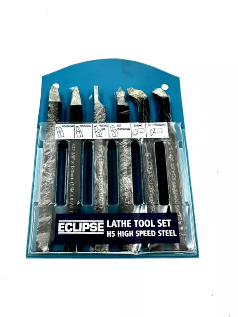 Eclipse 6pce 3 8and Lathe Tool Set H5 High Speed Steel E430 10 £199 99