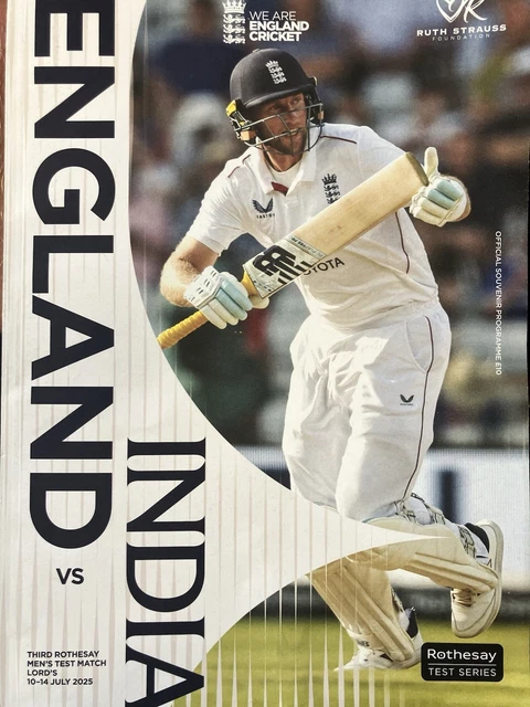 ENGLAND V INDIA 3rd Test @ Lords 2025 - Official Match Programme £5.97 ...