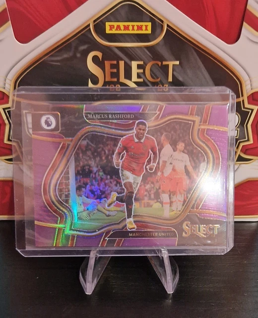 PANINI PREMIER LEAGUE Select 2023 Marcus Rashford Field Level Purple ...