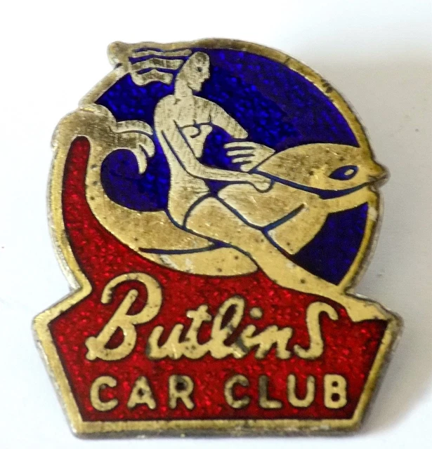 BUTLINS HOLIDAY CAMP Lapel Badge - Butlins Car Club ( J.R.Gaunt Maker ...