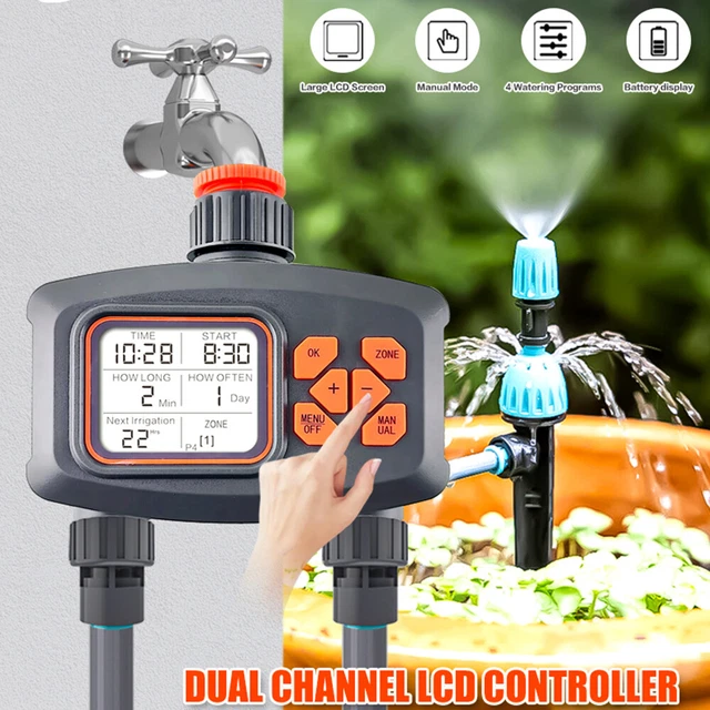 IRRIGATION CONTROLLER AUTOMATIC Water Tap Timer Digital Garden Watering System $46.26 - PicClick AU