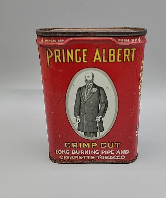 PRINCE ALBERT TIN Crimp Cut Long Burning Pipe & Cigarette Vintage ...