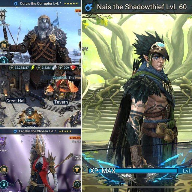 MYTHICAL RAID SHADOW Legends Nais the Shadowthief / Corvis / Huge ...