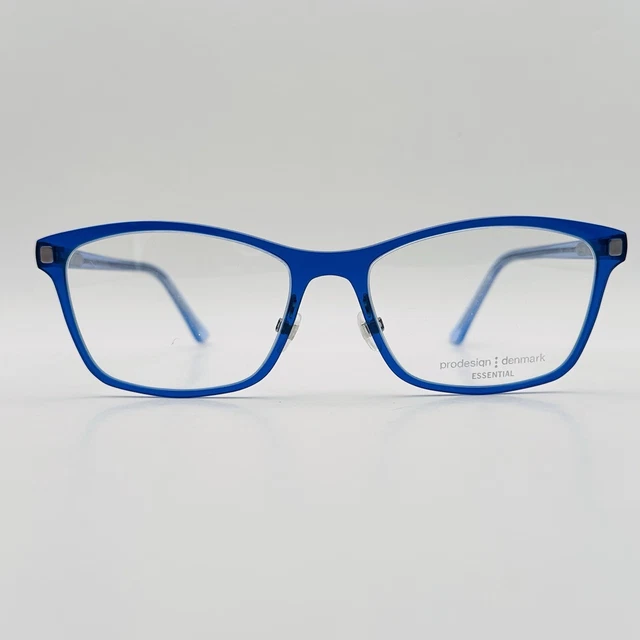 PRODESIGN DENMARK BRILLE Damen eckig blau transparent Mod. 1504 NEU EUR ...