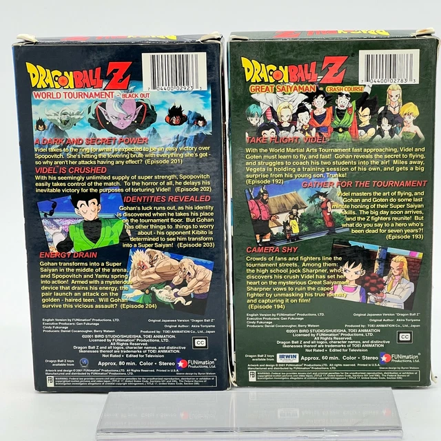 FUNIMATION - DRAGON Ball Z DBZ - VHS Lot - World Tournament & Great ...