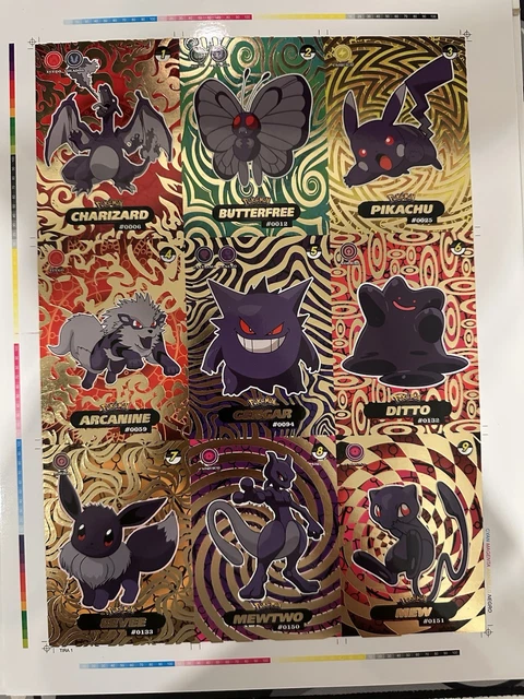 POKEMON UNCUT CRYSTAL Shadow Sheet Gengar Charizard Mew Sheet Peru £24. ...