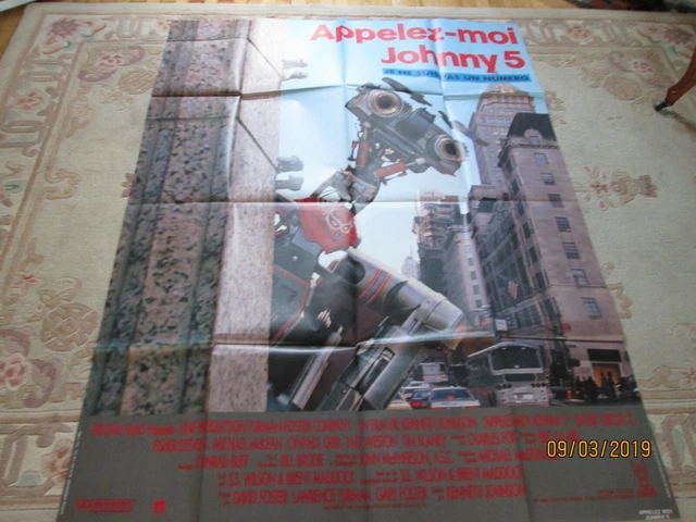 APPELEZ MOI JOHNNY 5 Affiche cinéma originale pliée f:120/160 année ...
