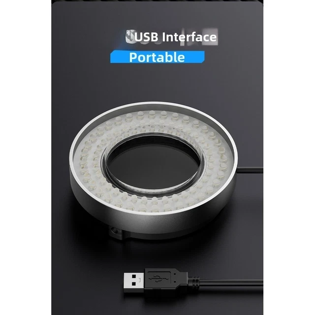 72 LED RING Light for Microscope Phone Repair with Polarized USB ...