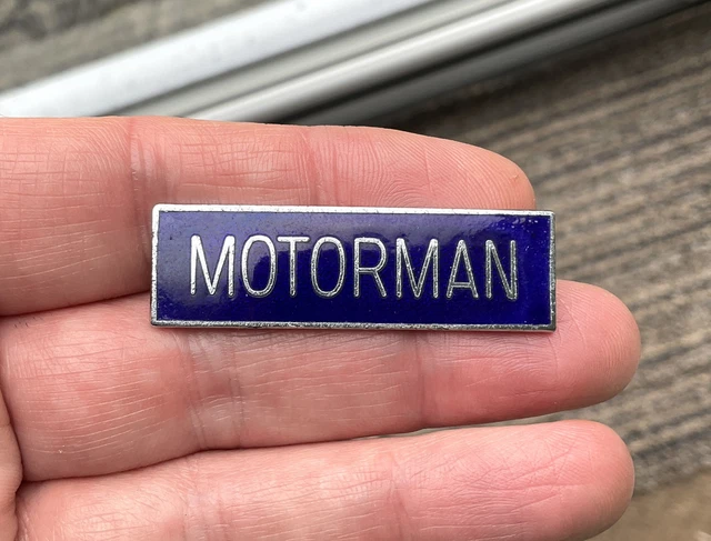 VINTAGE MOTORMAN RAILWAY Enamel Pin Badge Railways Train Transport ...