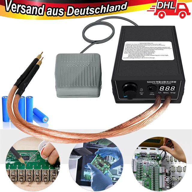 8000W MINI-PUNKTSCHWEISSMASCHINE FÜR 18650 Li-ion-Akku-Punktschweißgerät Kit DIY EUR 68,99 ...