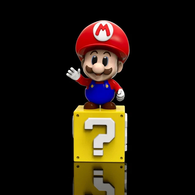 UNPAINTED SUPER MARIO Brothers Mini Mario 3D Printed Model Kit 7" Tall ...