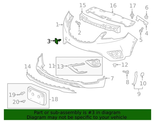 GENUINE GM PRIMED Front Bumper Fascia Tow Eye Access Hole Cover ...