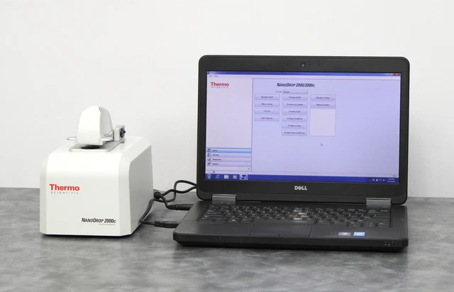 THERMO SCIENTIFIC NANODROP 2000c UV-Vis Spectrophotometer w/ Laptop ...